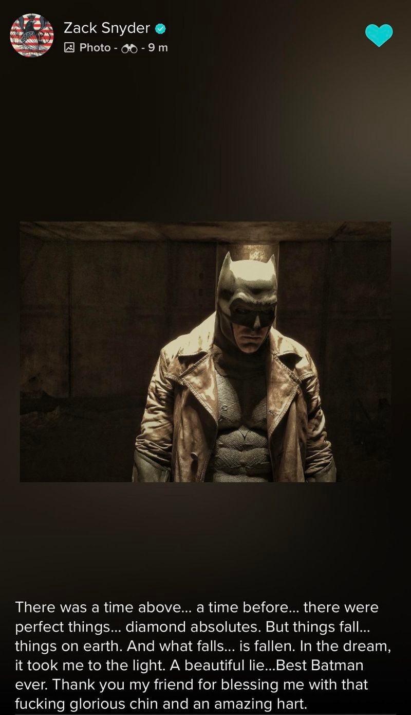 Zack Snyder Lamentó El Retiro De Ben Affleck Como Batman La Tercera