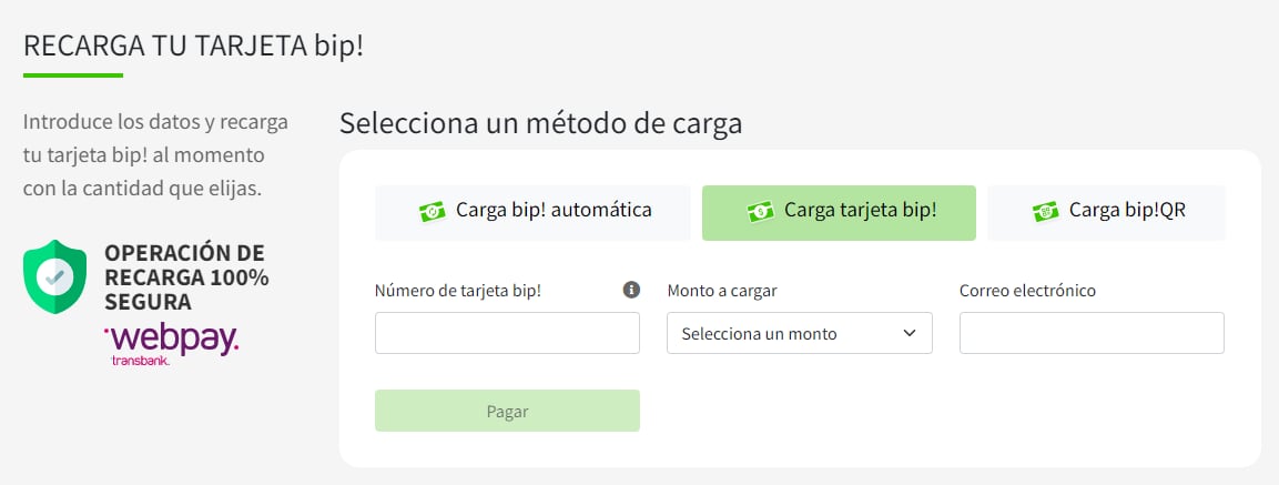 Cómo cargar la Tarjeta bip! online - La Tercera