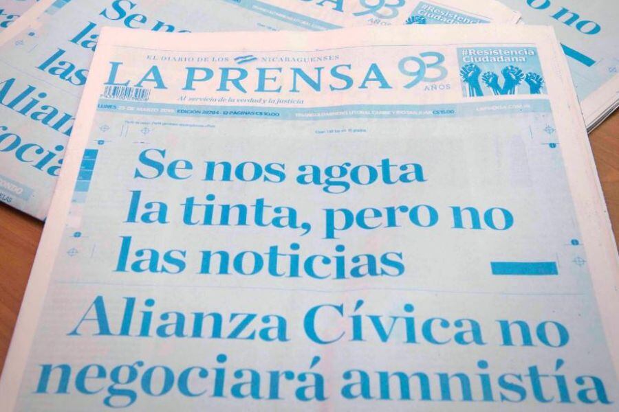 Diario La Prensa De Nicaragua Sale Impreso Descolorido A Modo De