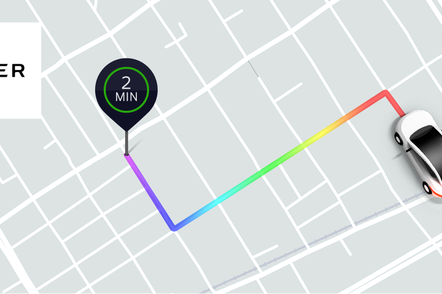 ¿Por qué las rutas de Uber se tornaron multicolor? - La Tercera