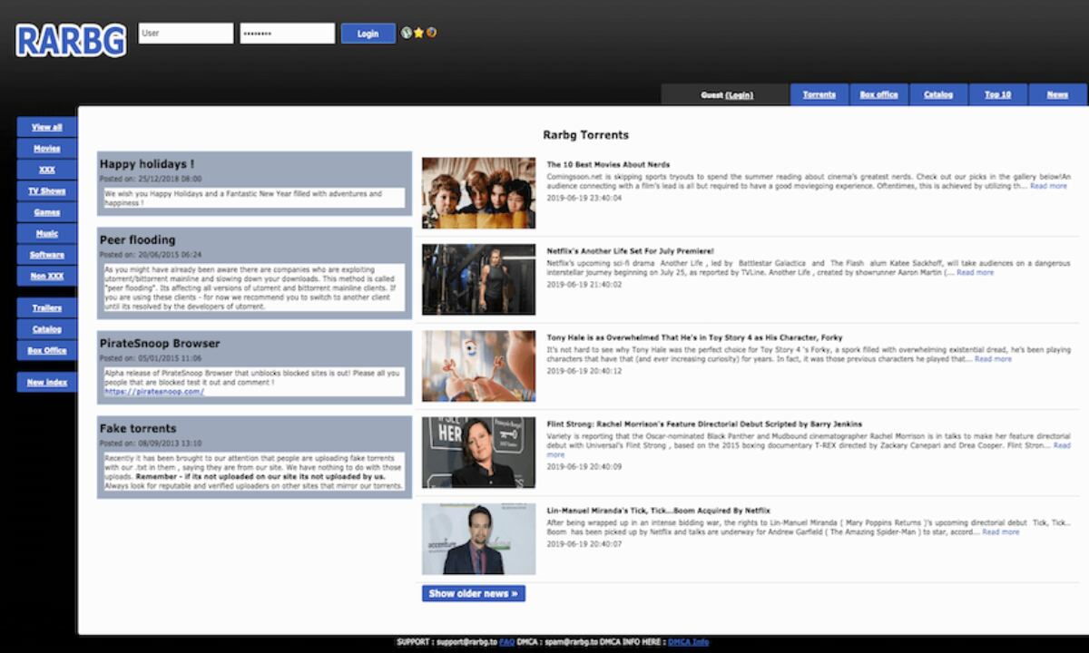 RARBG, uno de los sitios más grandes de Torrents cierra sus puertas - La Tercera