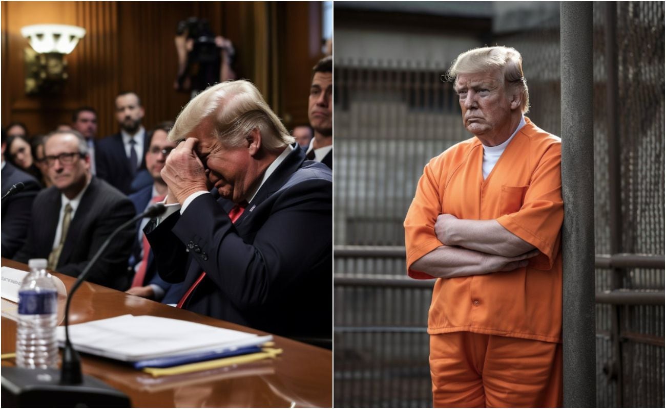 Como podría sería el arresto de Donald Trump, según la IA - La Tercera