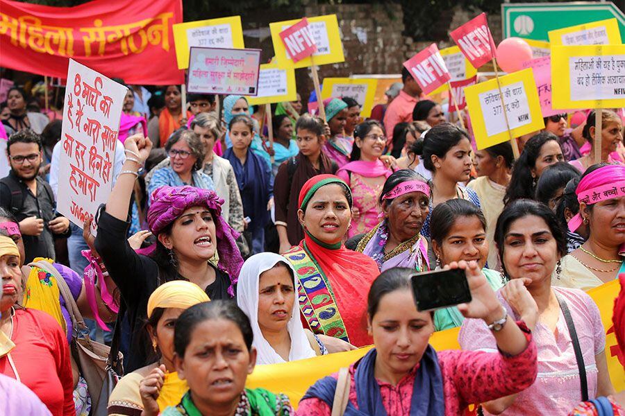 Manifestaciones Contra Las Agresiones Sexuales Por Día De La Mujer En